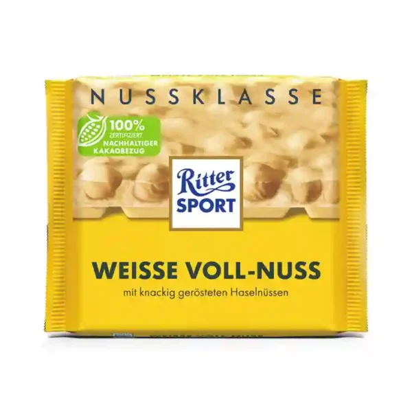 Ritter Sport Notenklasse Wit Hele Noot 100g